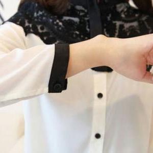 Crochet Overlay Shirt - White on Luulla