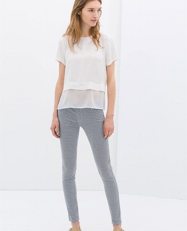 Printed Peg Leg Pants on Luulla